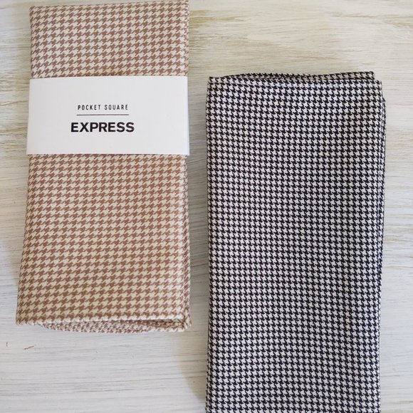 Express | Accessories | New Express Houndstooth Pocketsquare Set | Poshmark